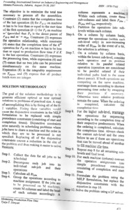 MINIMIZING PRODUCTION FLOW TIME IN A PROCESS AND ASSEMBLY JOB SHOP - repo unpas